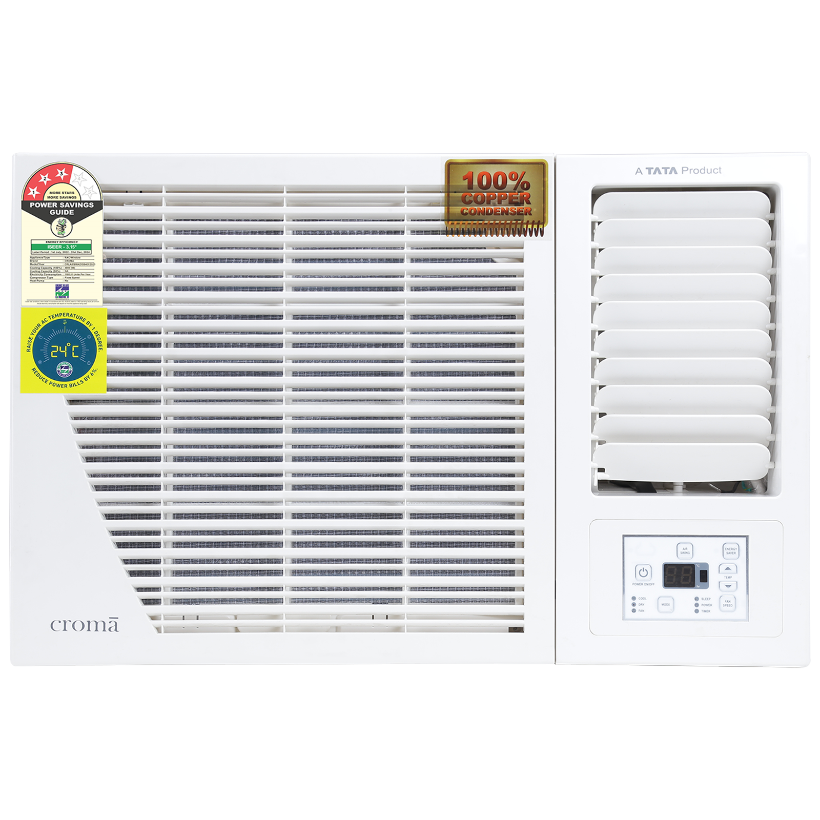 Buy Croma 1 5 Ton 3 Star Fixed Speed Window Ac Copper Condenser Dust